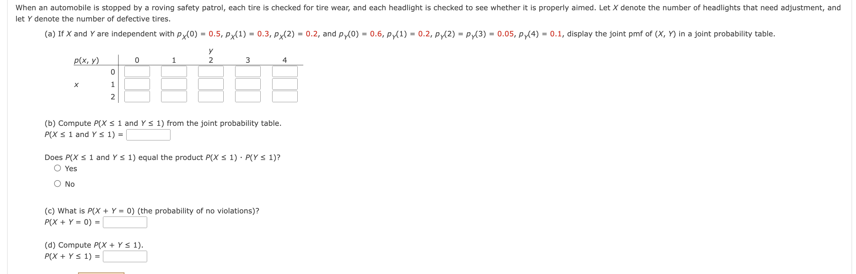 Solved let Y denote the number of defective tires. (b) | Chegg.com