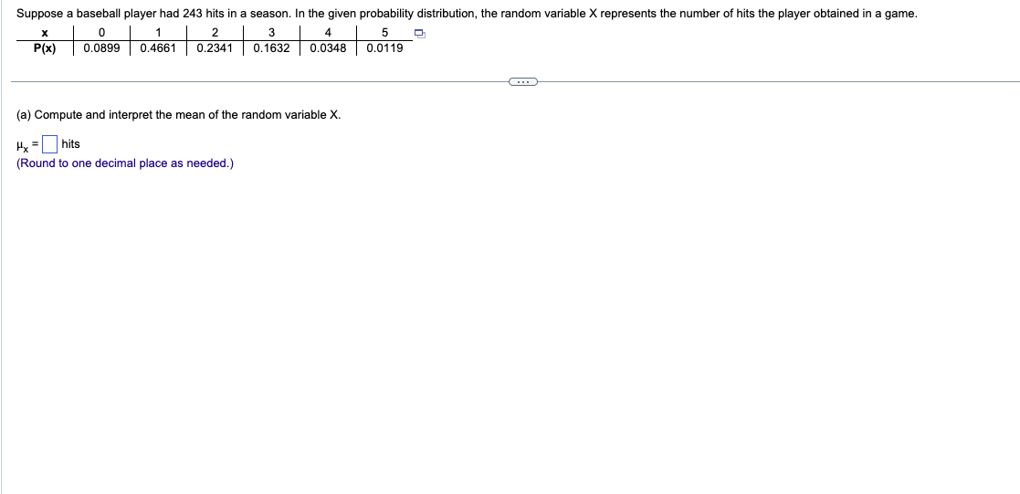 Solved (a) Compute and interpret the mean of the random | Chegg.com