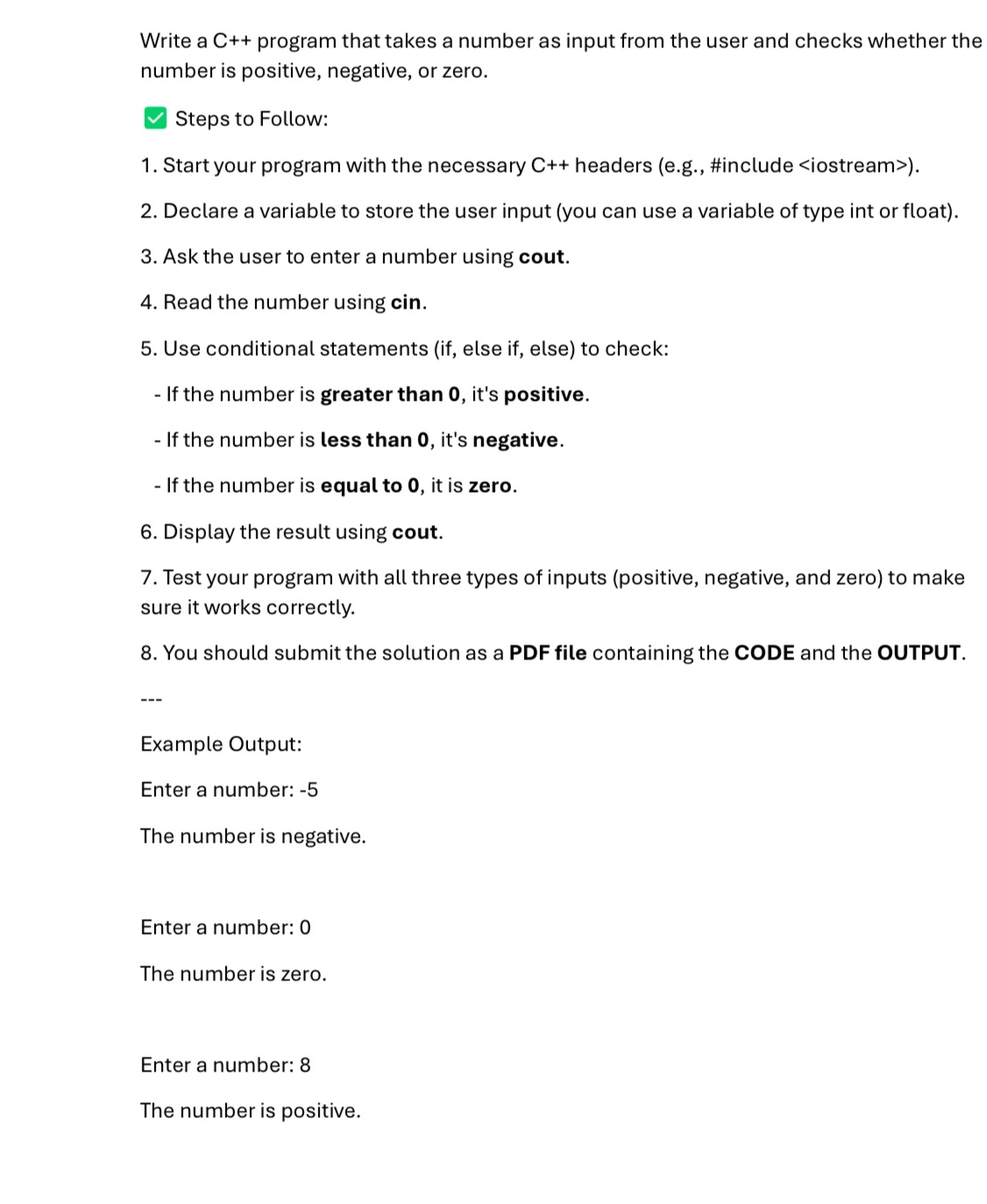 Solved Write a C++ ﻿program that takes a number as input | Chegg.com