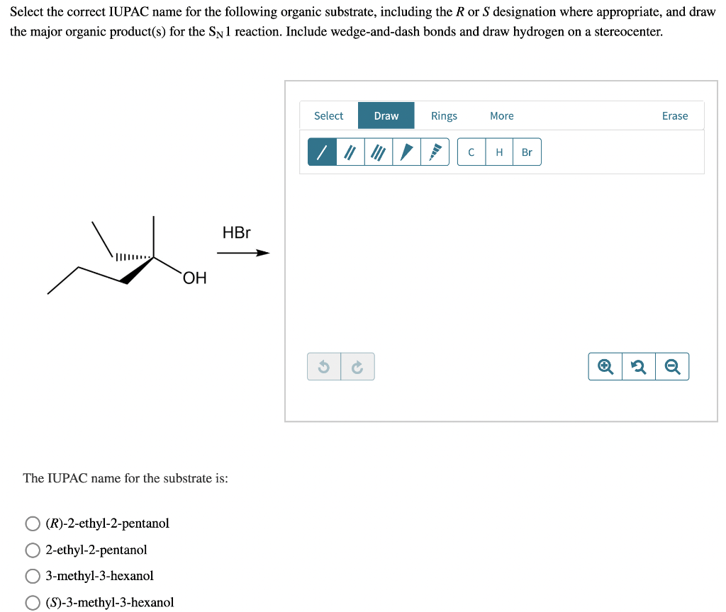 Solved Select the correct IUPAC name for the following | Chegg.com
