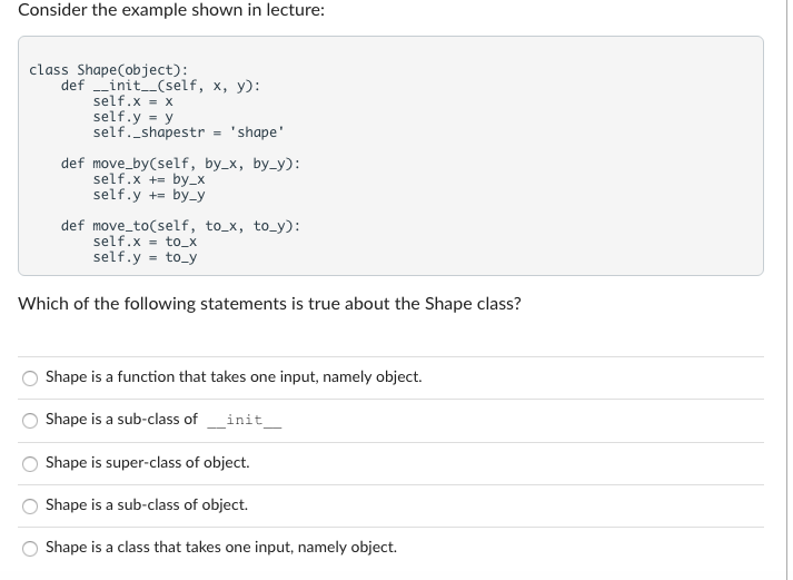 Solved Consider the example shown in lecture: class | Chegg.com