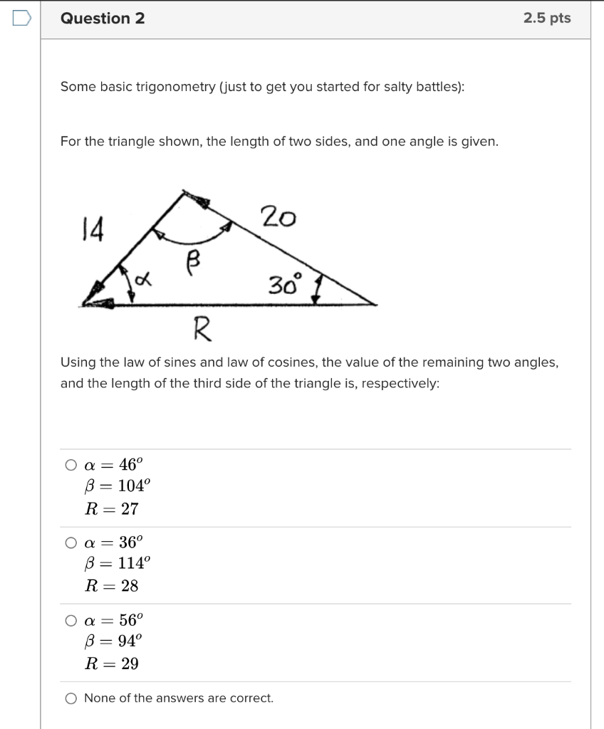 Basic Trigonometry Problems