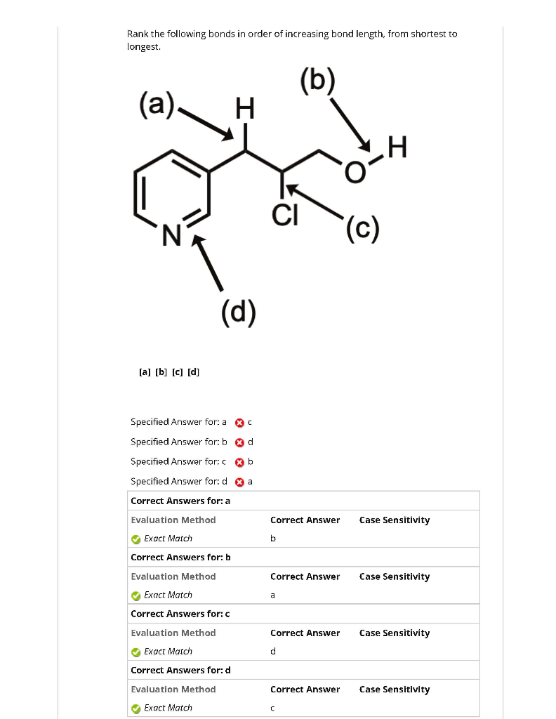 Solved Rank the following bonds in order of increasing bond | Chegg.com