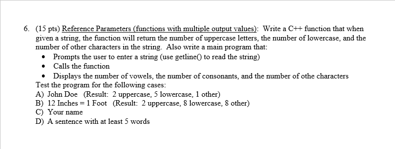 Solved ***We are using reference parameters and I started | Chegg.com