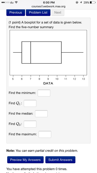 Solved A boxplot for a set of data is given below. Find the | Chegg.com