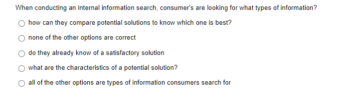 Solved When conducting an internal information search, | Chegg.com