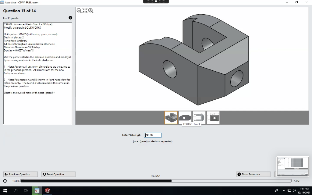 Solved BERSEE Associate - CSWA FULL-am Question 12 of 14 For | Chegg.com