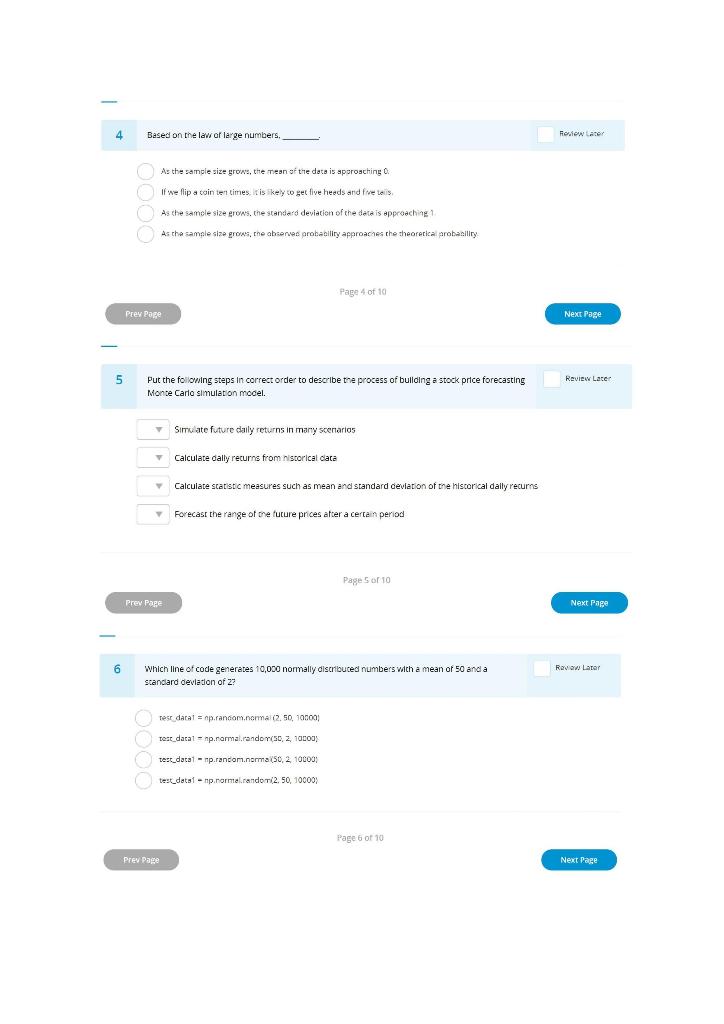 Solved 4 Based on the law or large numbers Forest anon As | Chegg.com