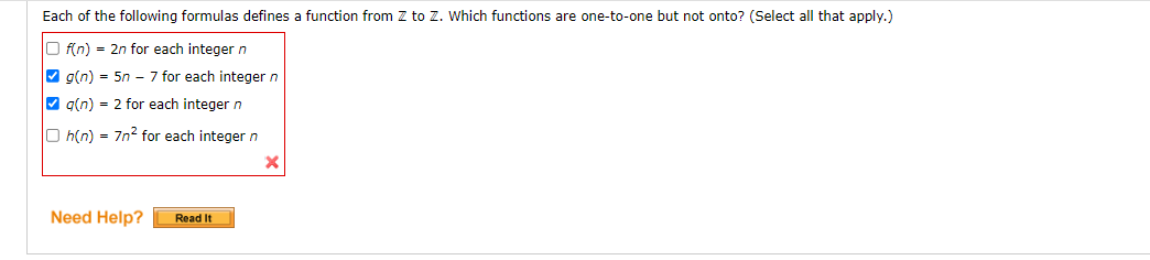 Solved Each of the following formulas defines a function | Chegg.com