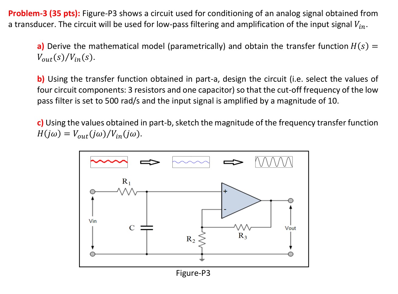 Solved Problem-3 ( 35 pts): Figure-P3 ﻿shows a circuit used | Chegg.com