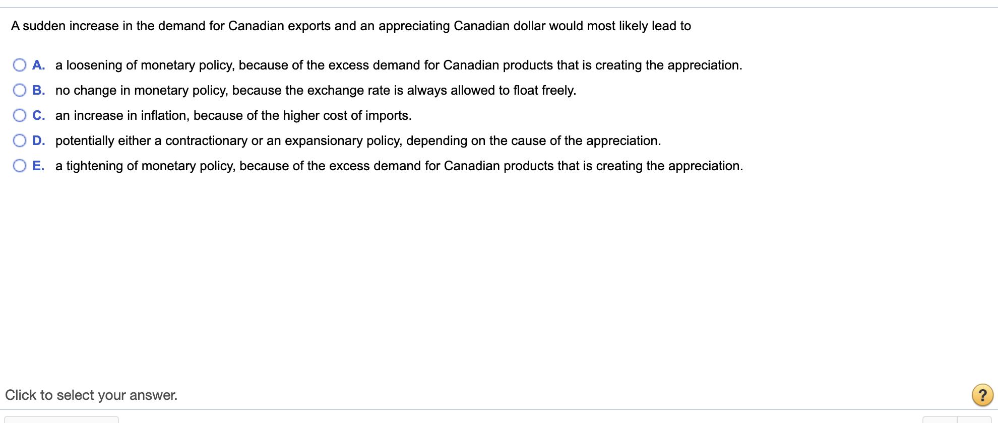 Solved A sudden increase in the demand for Canadian exports | Chegg.com