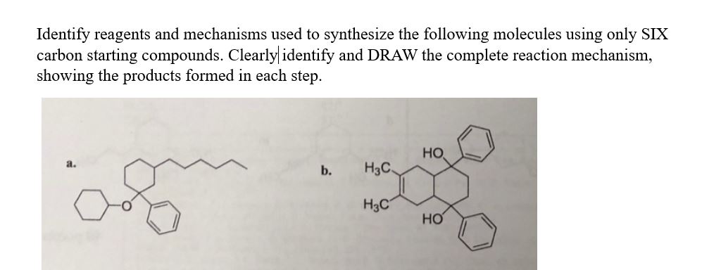 Solved Identify reagents and mechanisms used to synthesize | Chegg.com