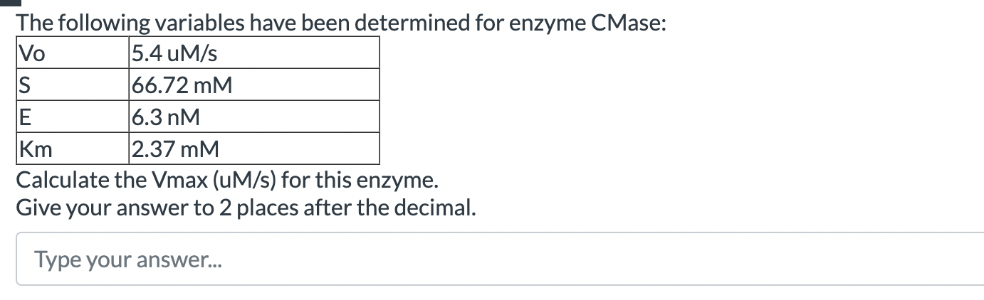 Solved The following variables have been determined for | Chegg.com
