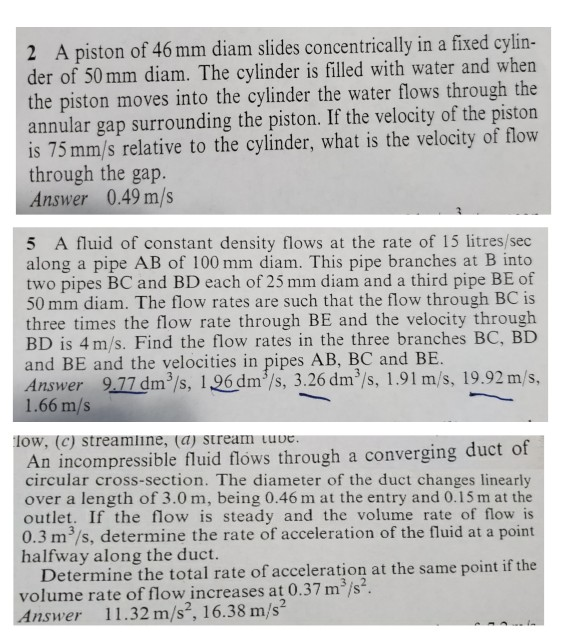 Solved 2 A piston of 46 mm diam slides concentrically in a | Chegg.com