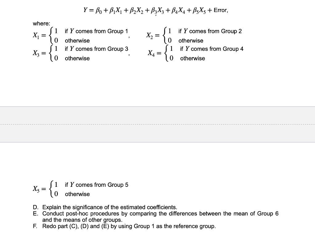 Solved Problem 1. (15 points) Linear with Dummy Regression | Chegg.com