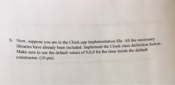 Solved 4 Classes Oop 20 Pts Write The Declaration Header