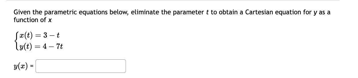 Solved Given The Parametric Equations Below Eliminate The 6883