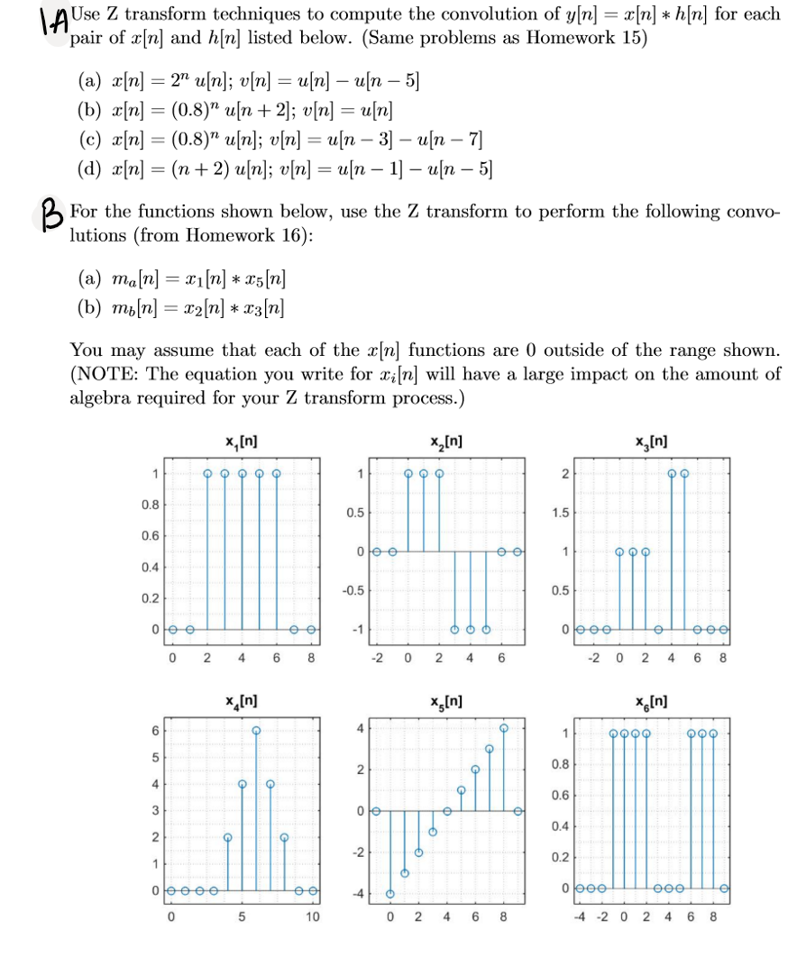 Solved 14 Use Z transform techniques to compute the | Chegg.com