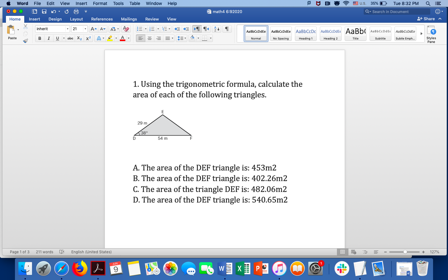 Solved Word File Edit View Insert Format Tools Table Window | Chegg.com