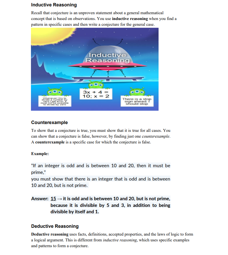 Solved Inductive Reasoning Recall that conjecture is an | Chegg.com