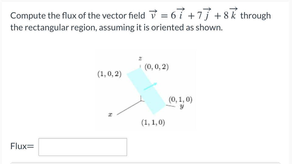 Solved + Compute the flux of the vector field = 6 7 + 7) + | Chegg.com