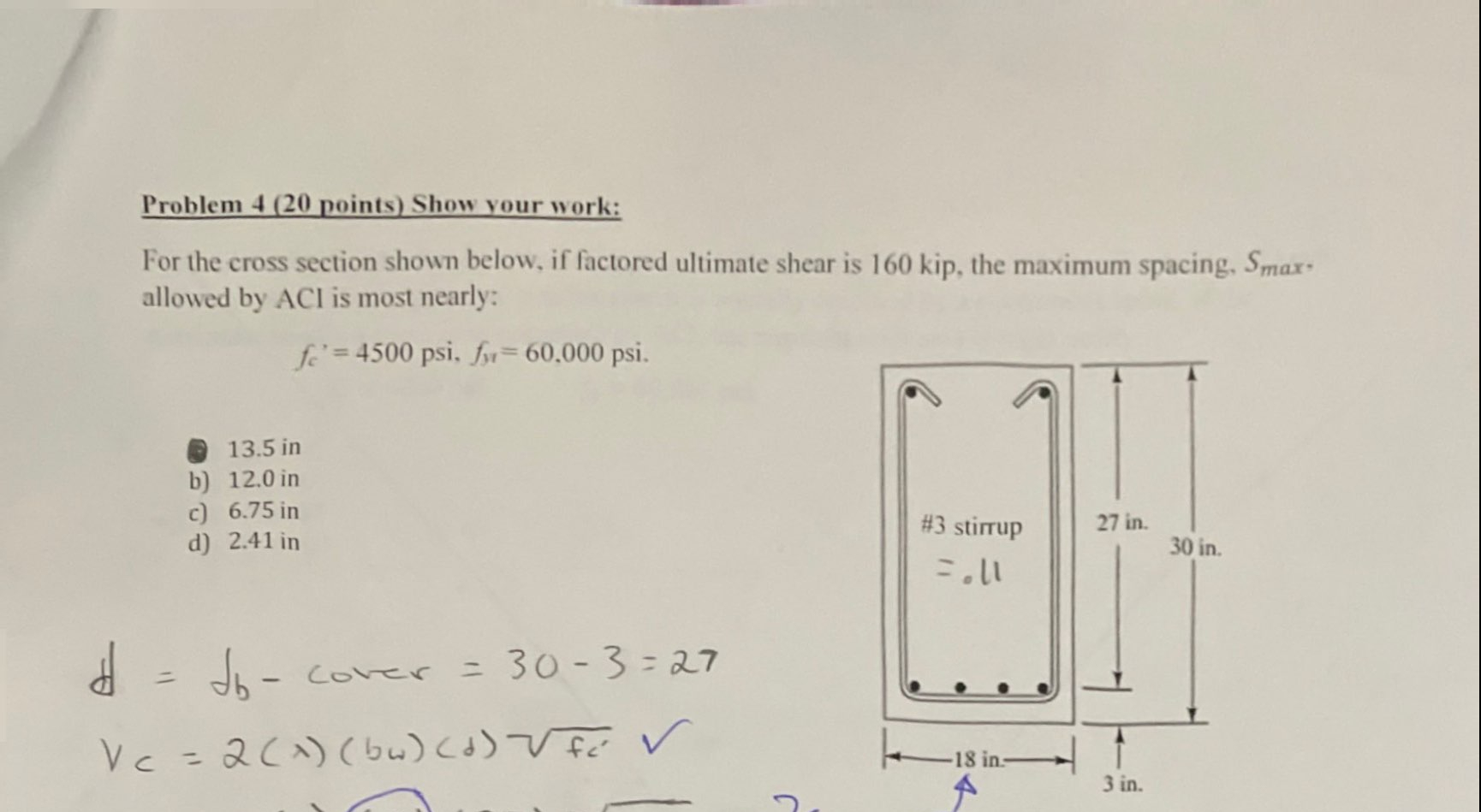 Solved Problem 4 (20 ﻿points) ﻿Show your work:For the cross | Chegg.com