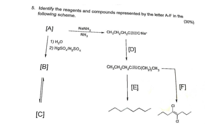 Solved 5. Identify the reagents and compounds represented by | Chegg.com