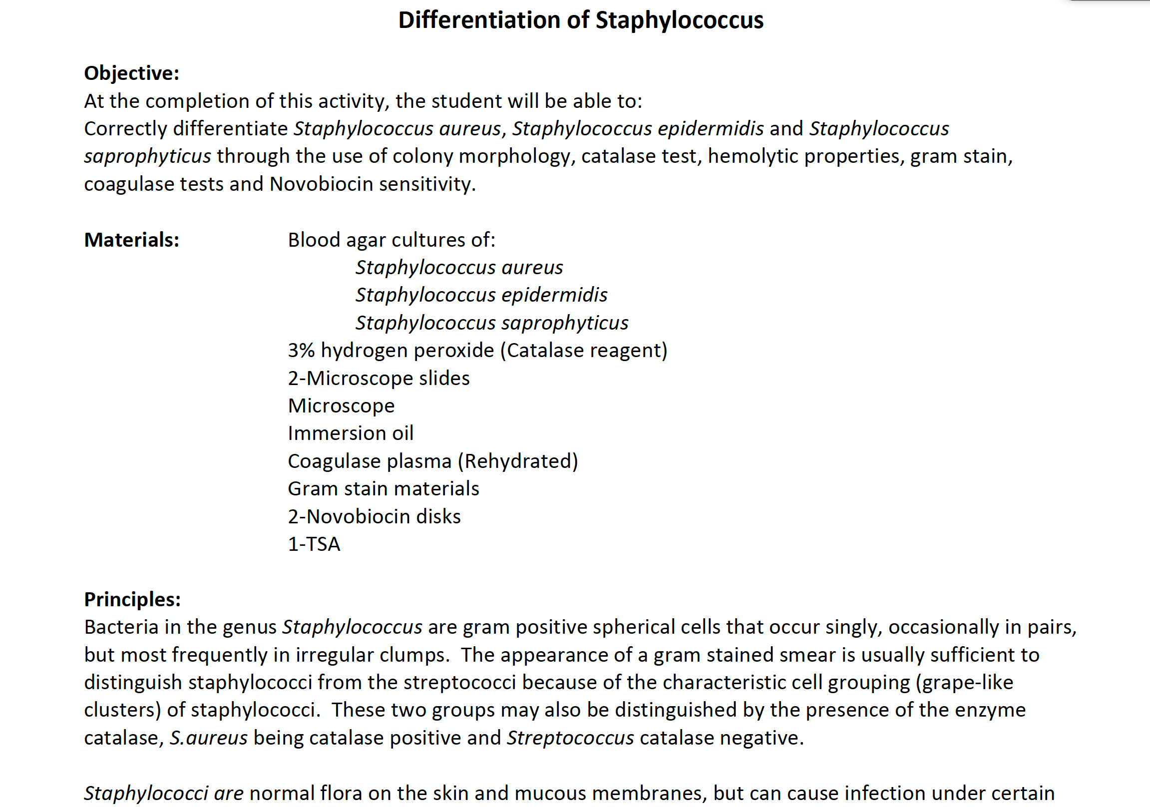 Solved Read through the SOP and complete the chart found at | Chegg.com