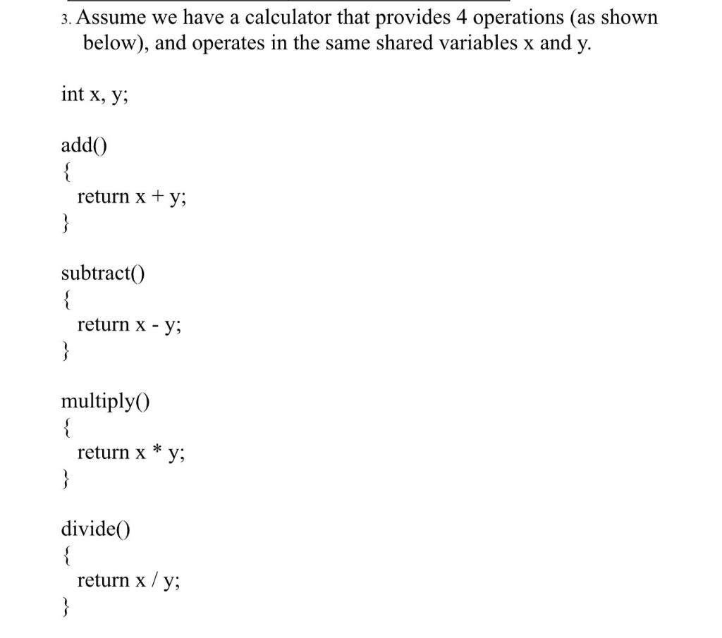 Solved 3. Assume we have a calculator that provides 4 | Chegg.com