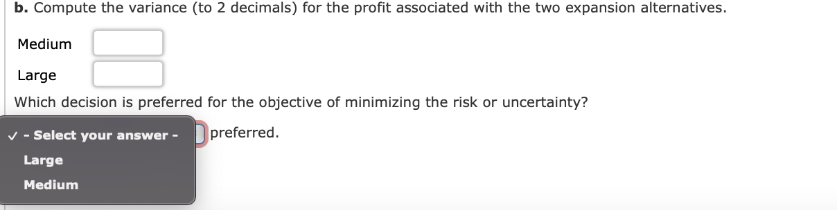 Solved b. Compute the variance (to 2 decimals) for the | Chegg.com