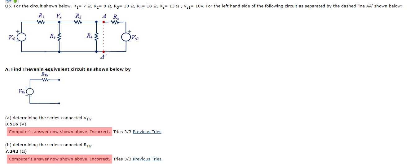 Solved Q5. For the circuit shown below, Ri= 7 2, R2= 8 2, | Chegg.com