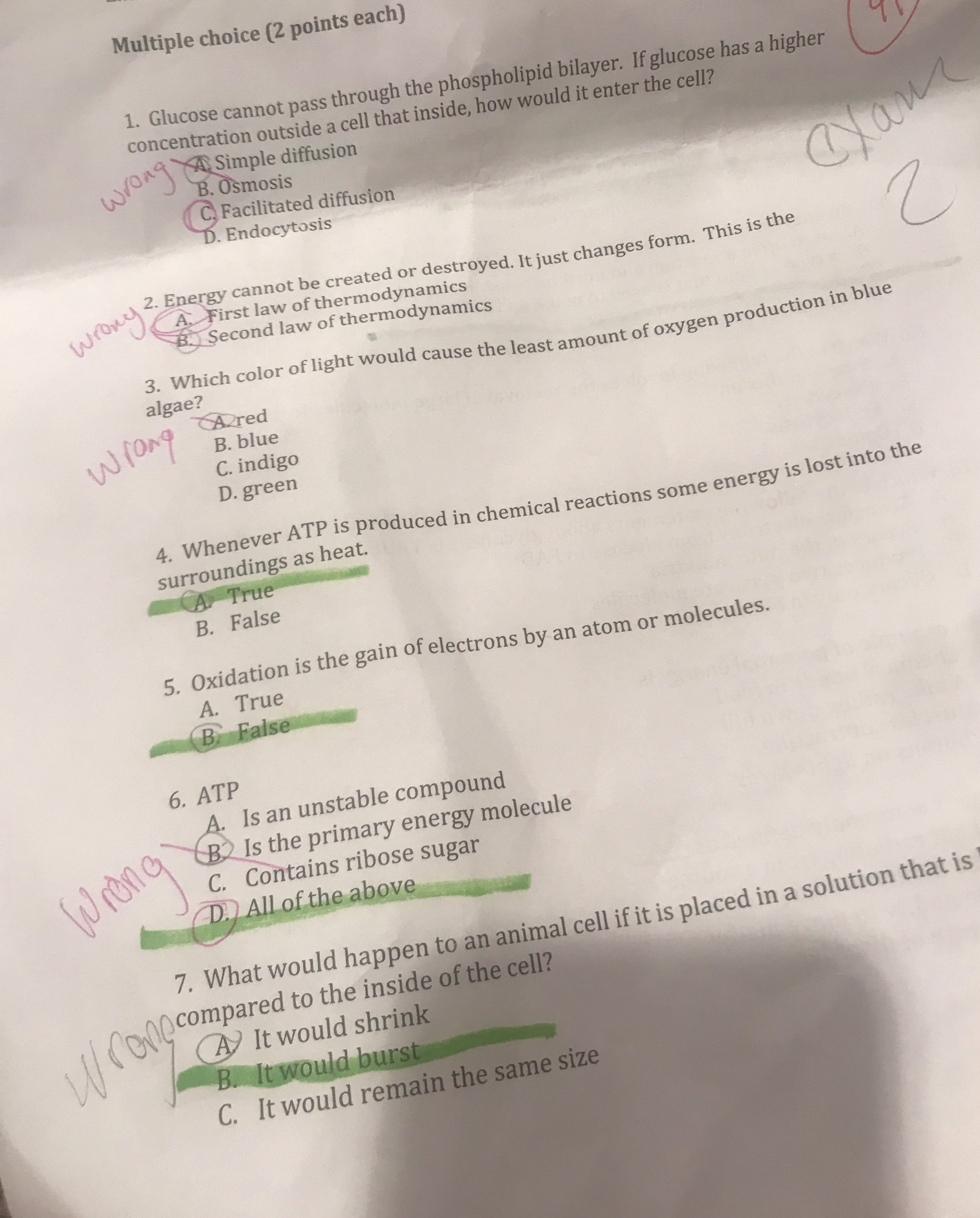 Solved Please find the correct answers for the ones marked | Chegg.com