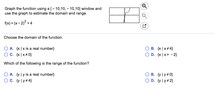 Solved Graph the function using a [ 10,10, 10,10] window and | Chegg.com