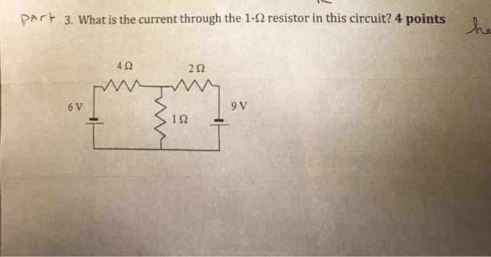 Solved What is the current through the 1-Ohm resistor in | Chegg.com