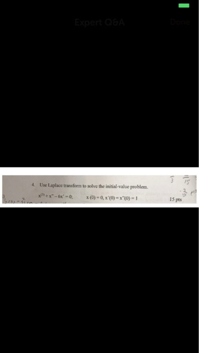 Solved 3 IST Use Laplace transform to solve the | Chegg.com