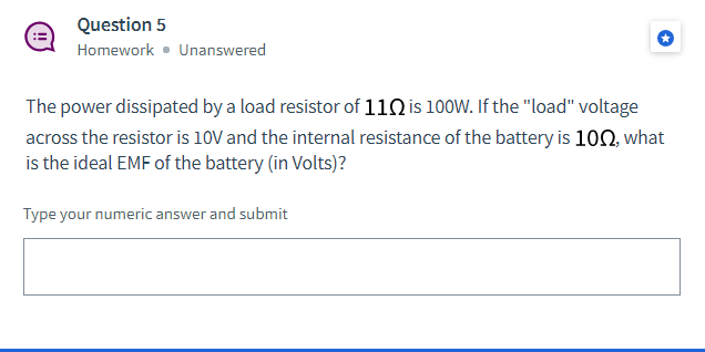 The power dissipated by a load resistor of 11Ω is 100 | Chegg.com