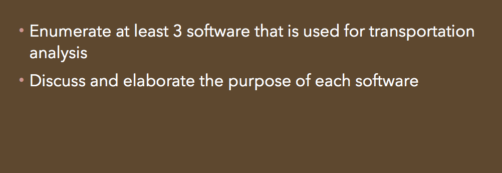Solved - Enumerate at least 3 software that is used for | Chegg.com