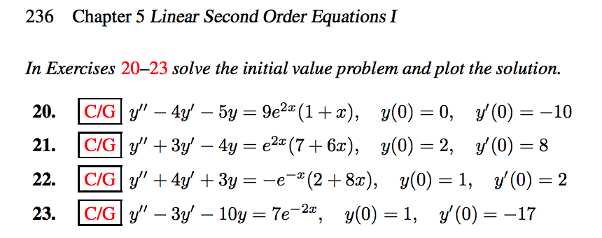 Solved 236 Chapter 5 Linear Second Order Equations I In | Chegg.com