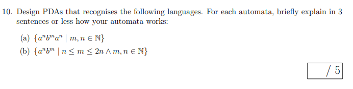 Solved Design PDAs that recognises the following languages. | Chegg.com