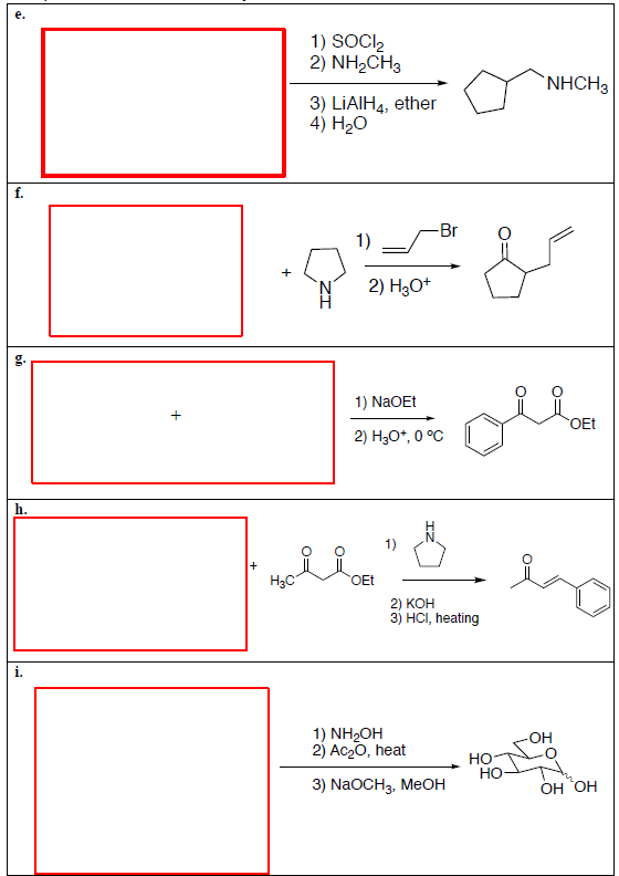 Solved 1) SOCI 2) NH2CH3 NHCH3 3) LiAIH4, ether 4) H20 2) | Chegg.com