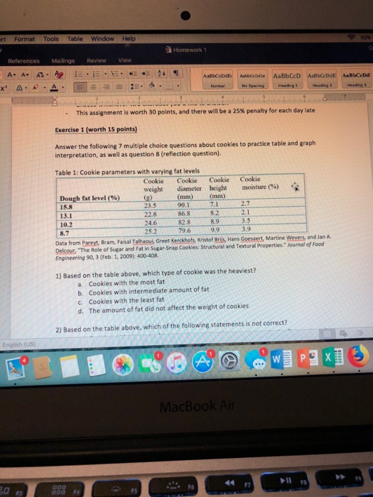 Solved rt Format Tools Table Window Help Homework 1 | Chegg.com