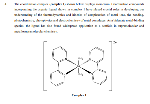 Solved (a) Write the correct name and formula of the complex | Chegg.com