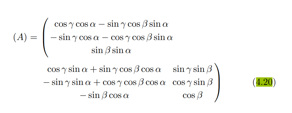 Solved (A) cos y cos asin y cos 3 sin a cos y cos sin a sin | Chegg.com