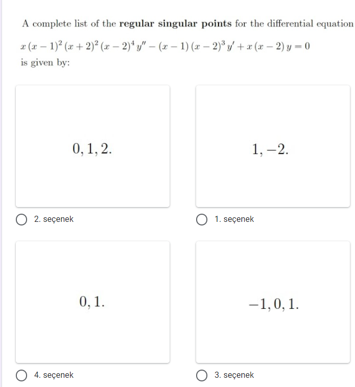 Solved A complete list of the regular singular points for | Chegg.com