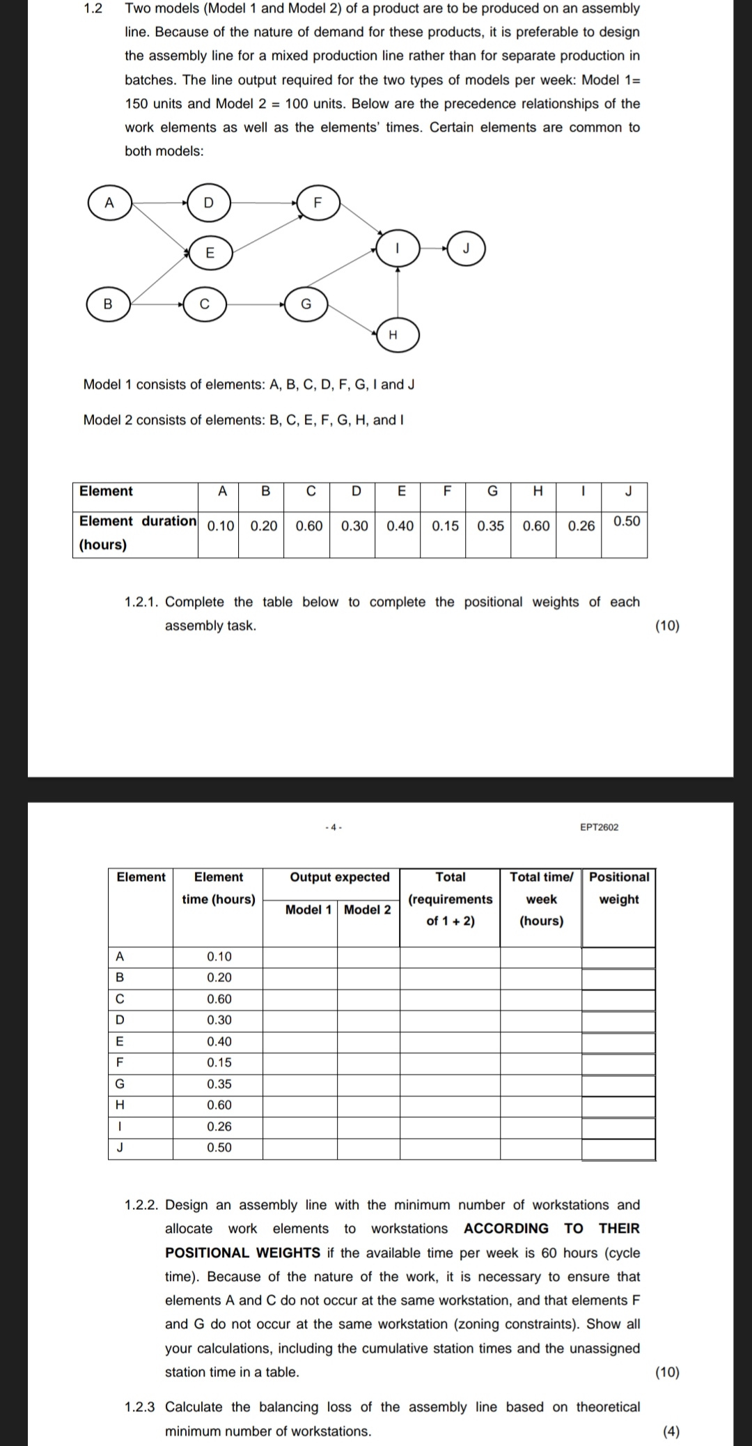 Solved 1.2 ﻿Two models (Model 1 ﻿and Model 2) ﻿of a product | Chegg.com