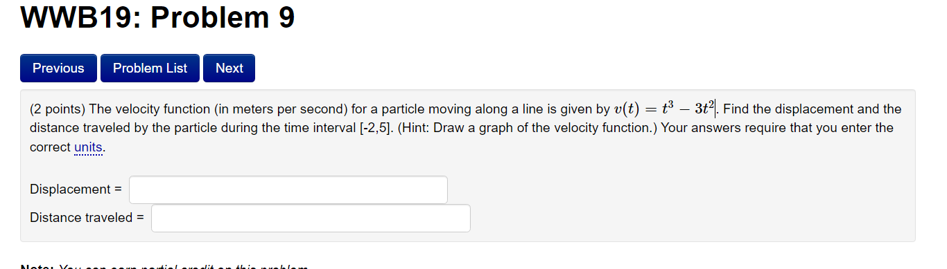 Solved WWB19: Problem 9 Previous Problem List Next (2 | Chegg.com