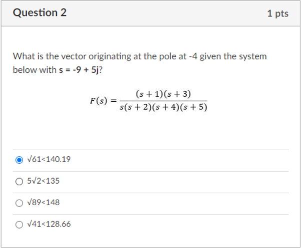 Solved Question 2 1 pts What is the vector originating at | Chegg.com