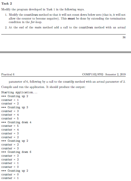 Solved Task 1 1. Counter objects can print sequences of | Chegg.com