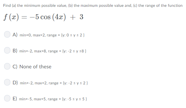 Solved Find (a) the minimum possible value, (b) the maximum | Chegg.com