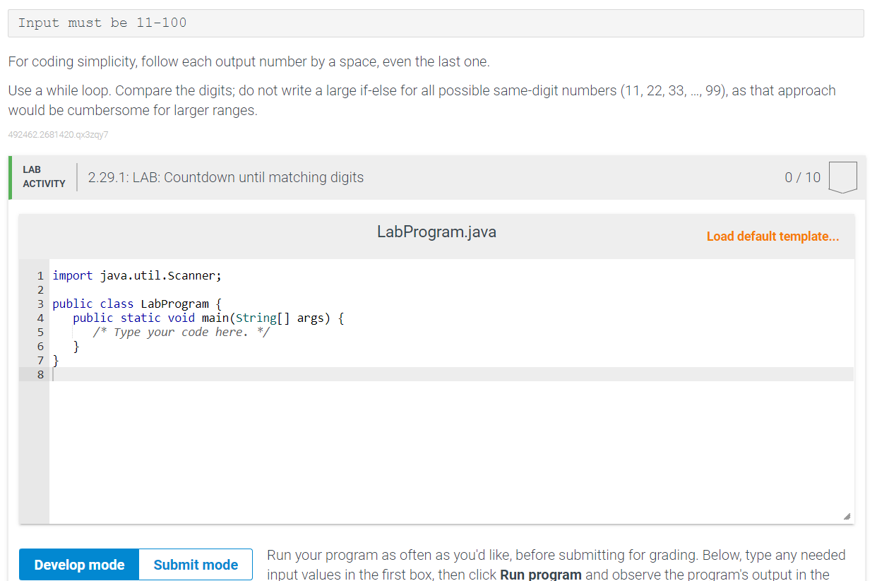 Solved 2.29 LAB: Countdown until matching digits Write a | Chegg.com
